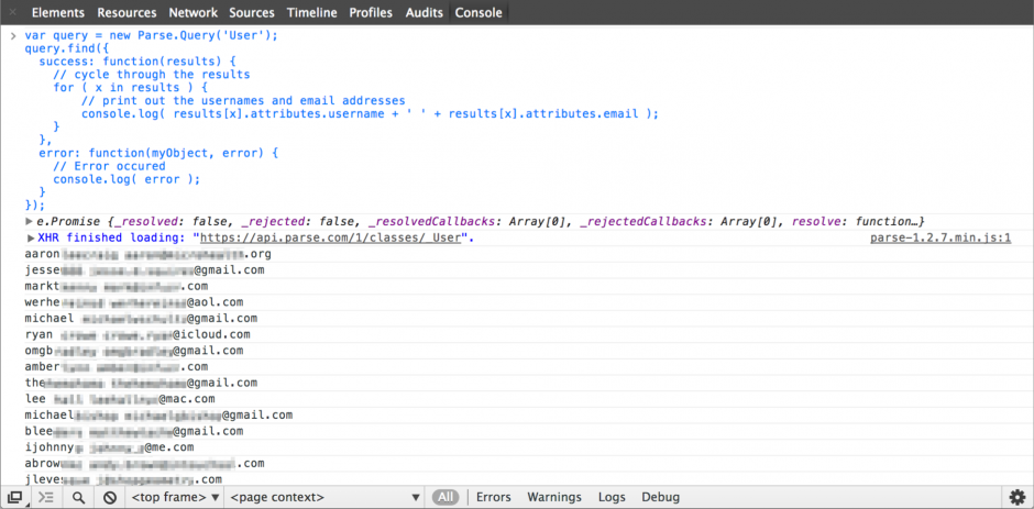 Using The Parse Javascript Sdk Be Careful Web Niraj