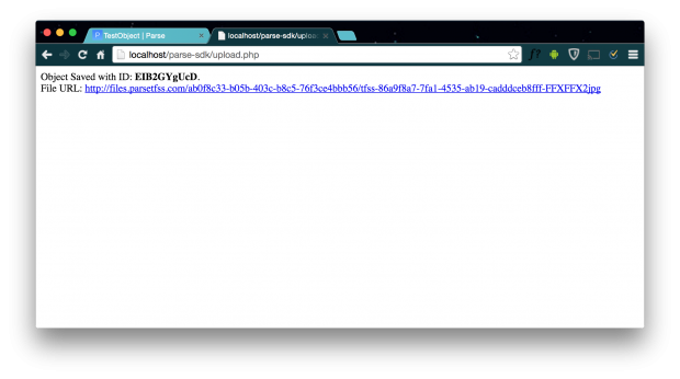 Uploading A File Using The Parse Php Sdk V10x Web Niraj