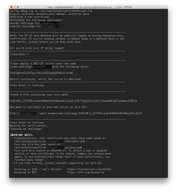 Wildcard Ssl Certificates With Lets Encrypt Web Niraj 8063